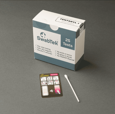 SwabTek Fentanyl+ Detection Test Kit Box of 25 Tests